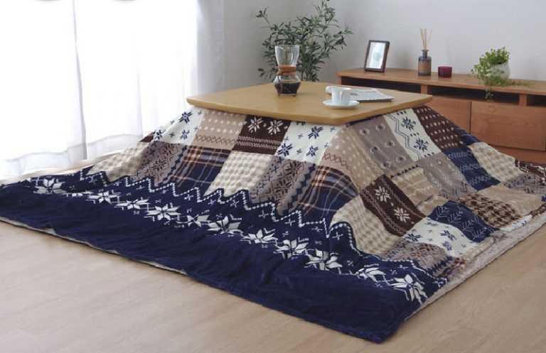 4pcs Heated Japanese Kotatsu Table Set – Perfect For Winter! – Viola ...